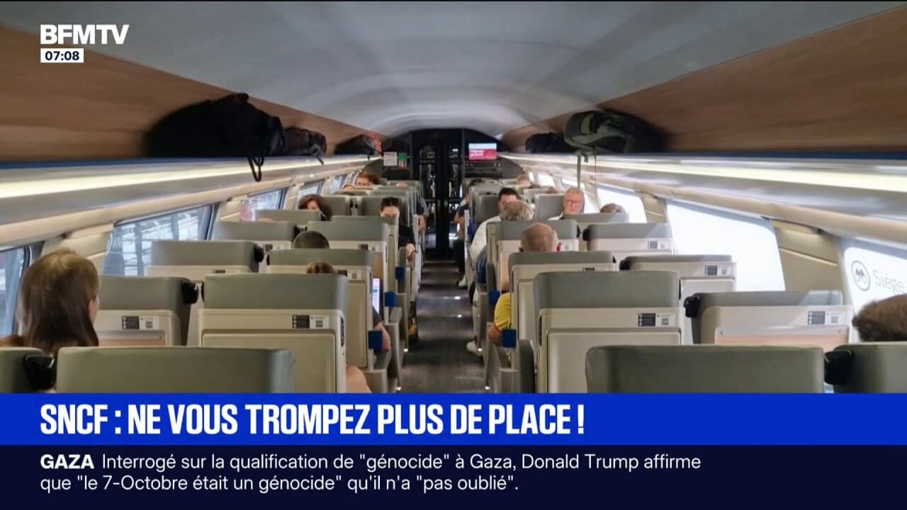 La SNCF change la numérotation des sièges à bord des TGV Inoui pour "faciliter le repérage" et ...