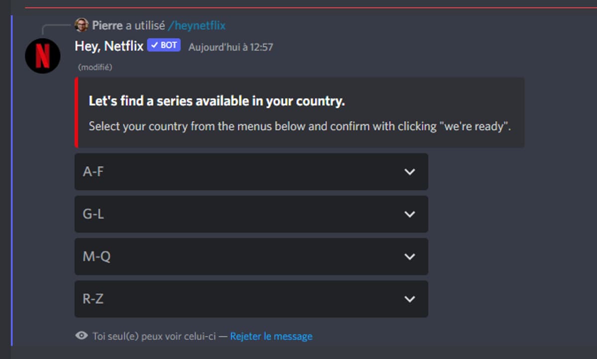 Netflix lance son bot sur Discord pour trouver l'inspiration, mais il ... Netflix lance son bot sur Discord pour trouver l'inspiration, mais il ...