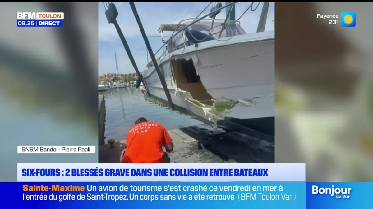 Six-Fours : 2 blessés grave dans une collision entre bateaux