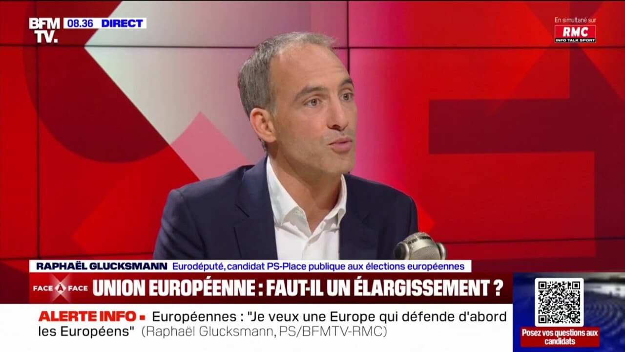 "Oui": Raphaël Glucksmann se dit favorable à élargir l'UE à l'Ukraine ...