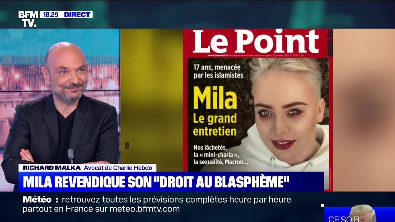 Richard Malka, avocat de Mila sur la Une du Point: "C'est son choix ...