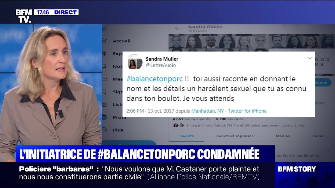 Sandra Muller, la créatrice de #balancetonporc condamnée pour diffamation envers l'homme qu'elle ...