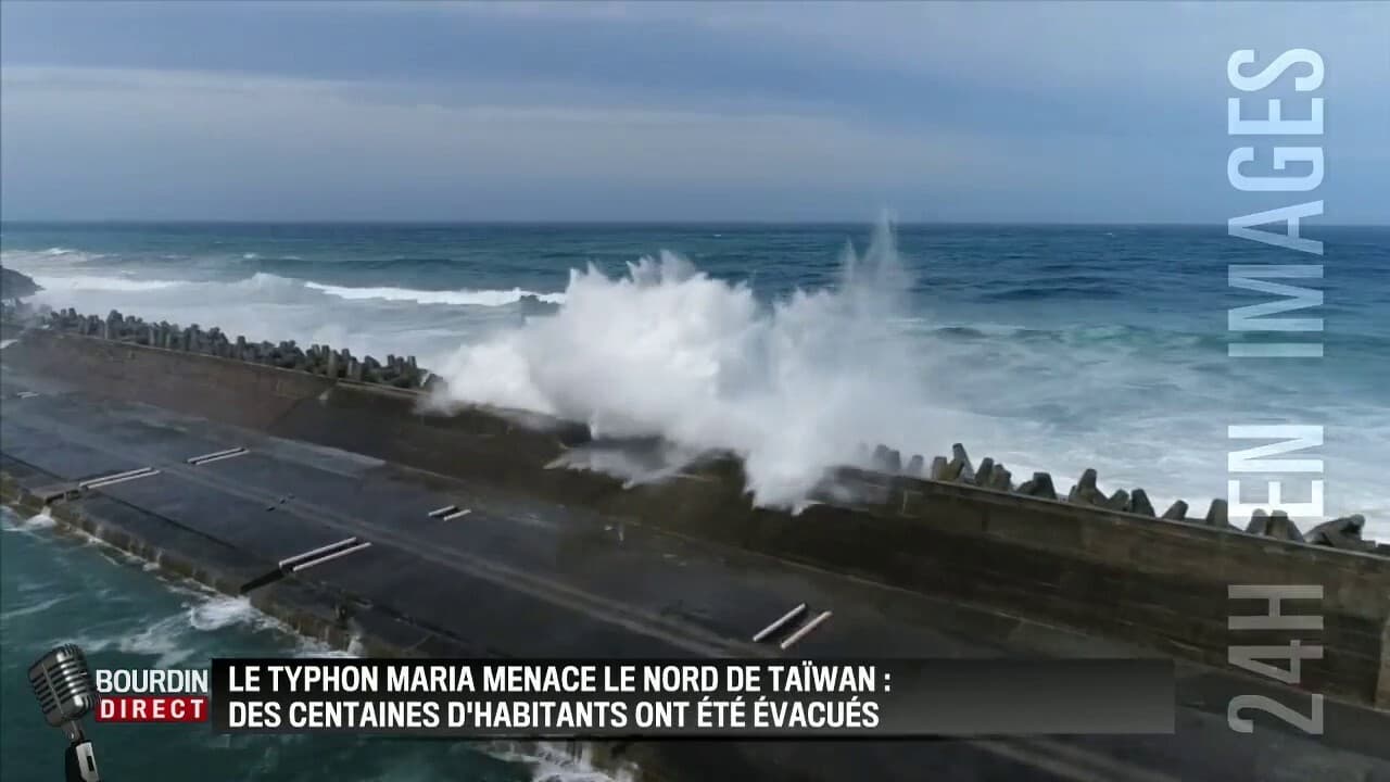 Les images impressionnantes de l'arrivée du typhon Maria à Taïwan