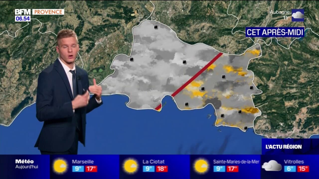 🌦 Ciel partagé entre nuages, averses et éclaircies, 18°C à La Ciotat