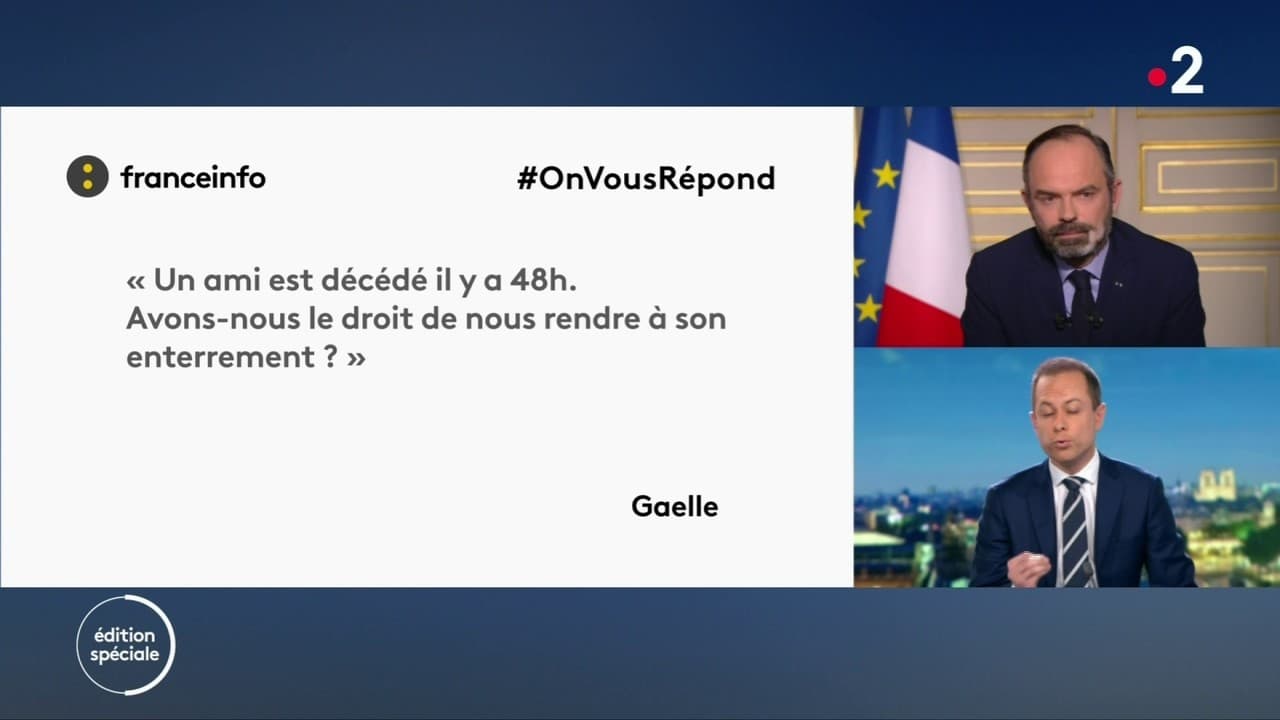 Peut-on se rendre à l'enterrement d'un ami ? Edouard Philippe répond ...