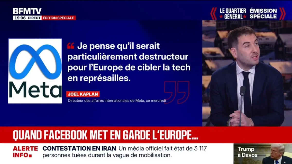 Joël Kaplan, le patron de Meta, avertit les européens contre d ...