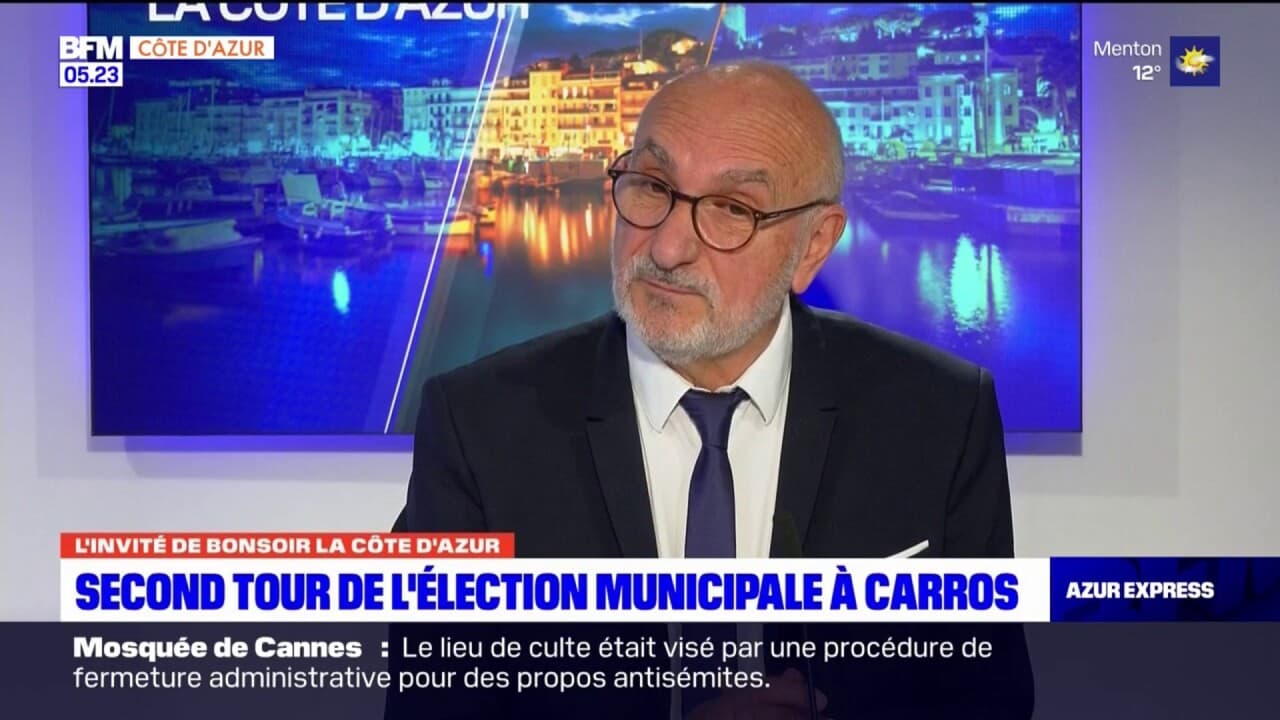 Charles Scibetta candidat (SE) à l'élection municipale de Carros était ...