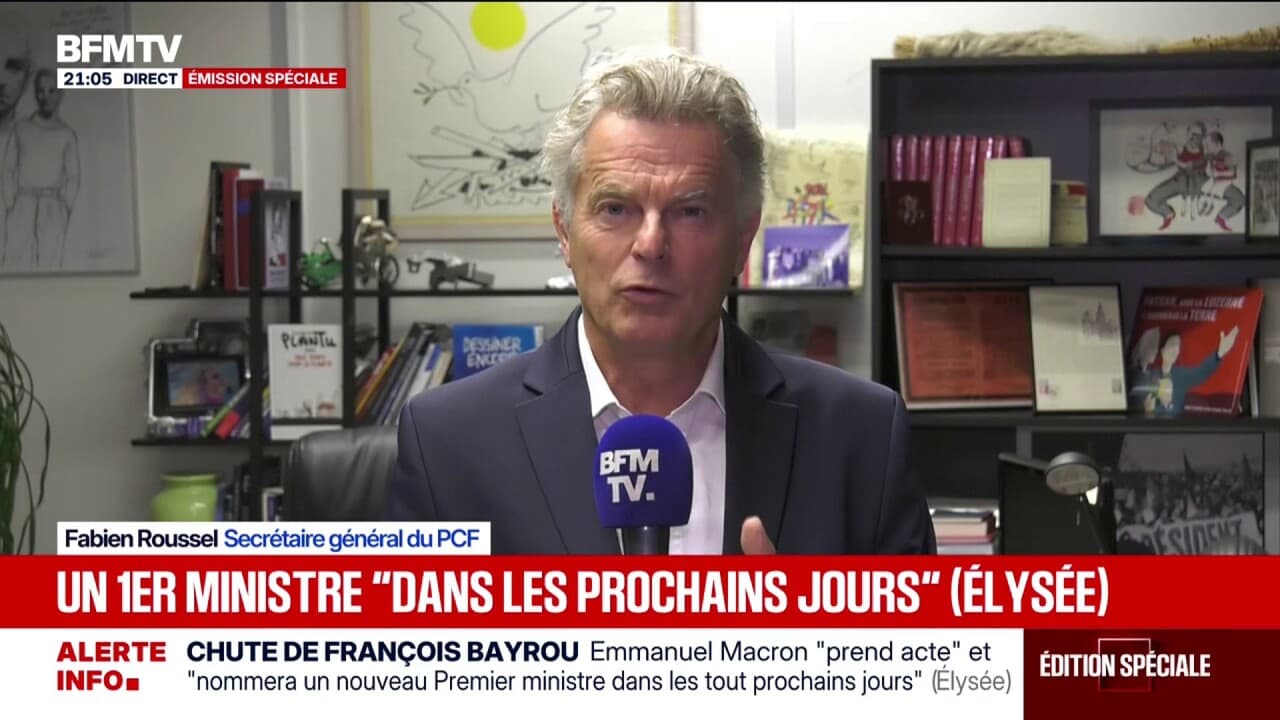 Futur gouvernement: Fabien Roussel, secrétaire général du PCF, indique "qu'il ne censurerait pas ...