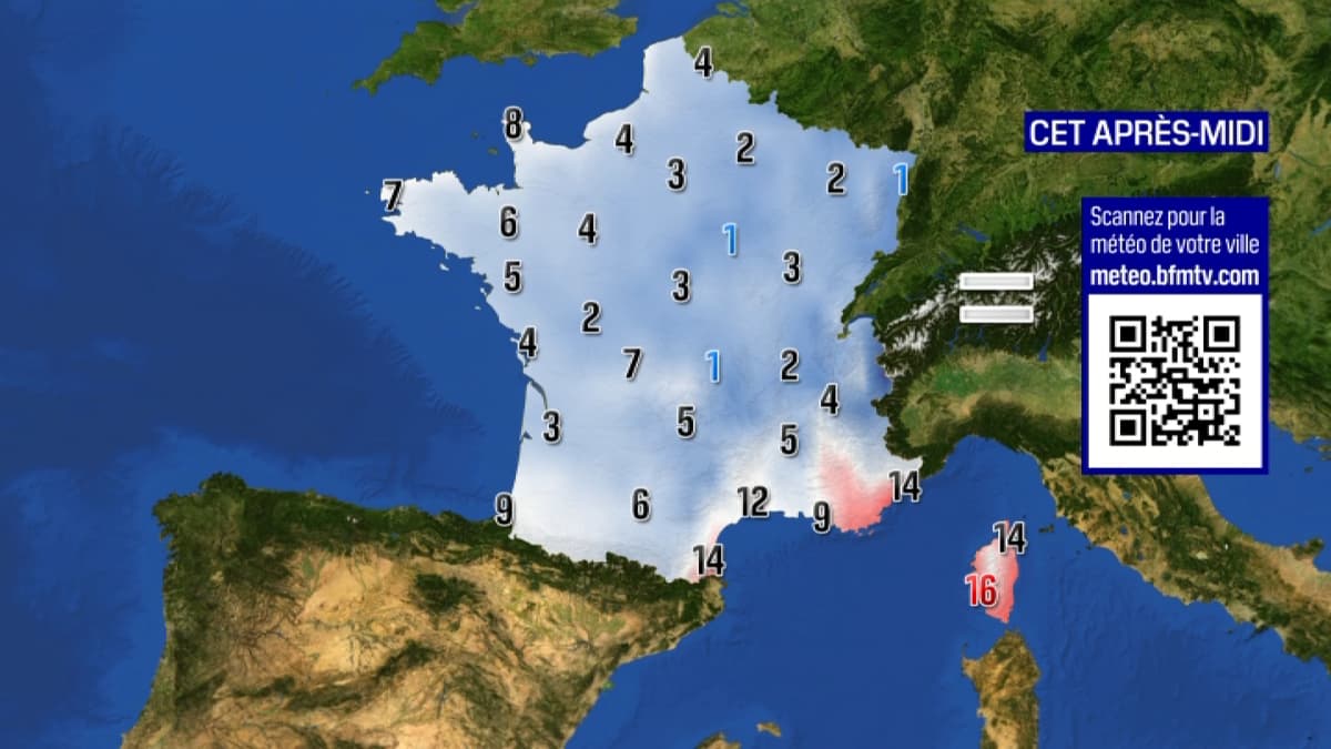 Des températures jusqu'à -11,5°C: où fait-il le plus froid en France?