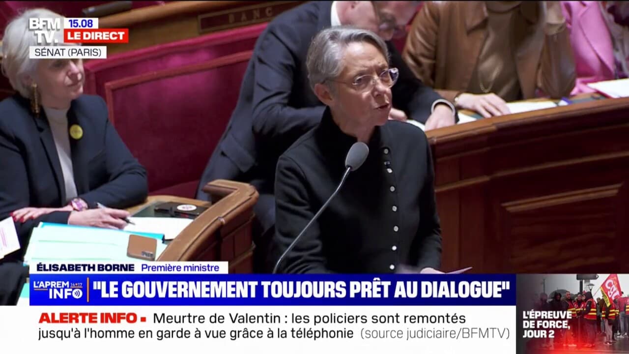 Élisabeth Borne: "Le gouvernement est toujours prêt et ouvert au dialogue"