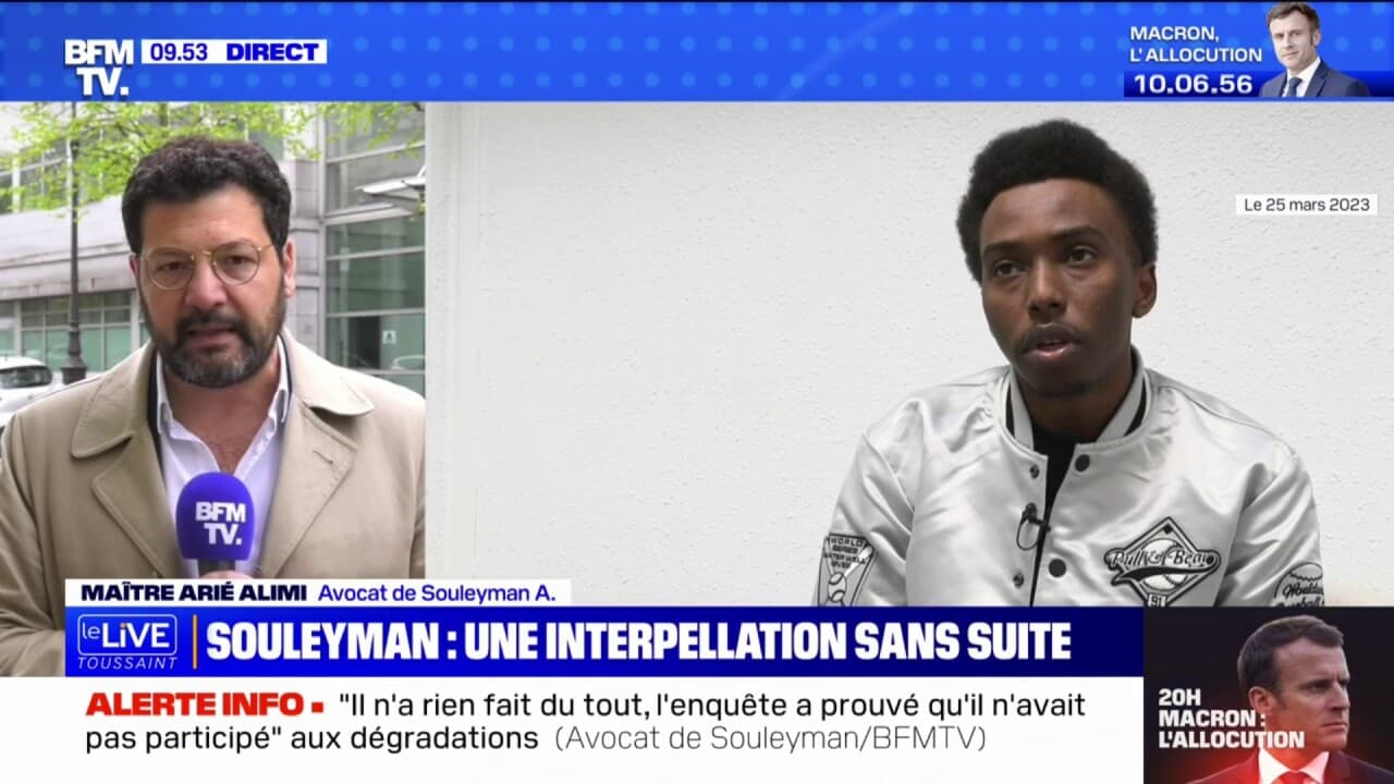 L'avocat de Souleyman A, manifestant contre la réforme des retraites ...