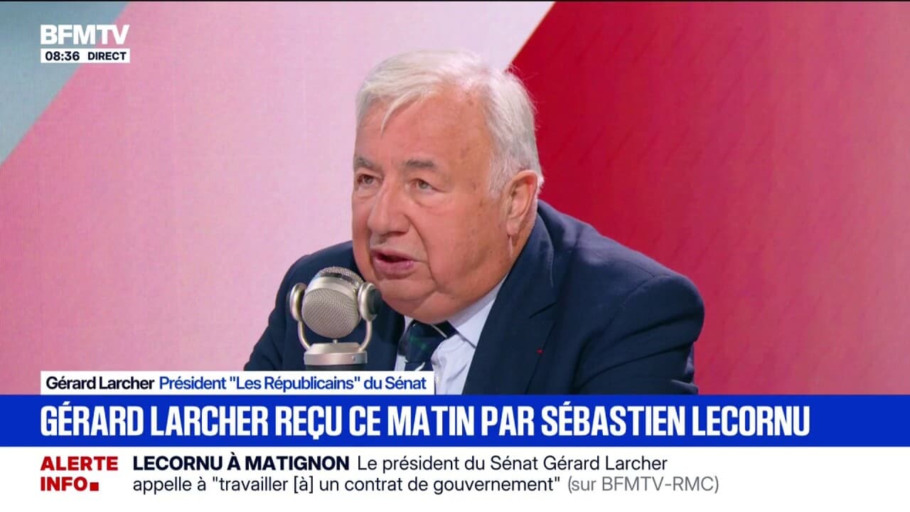 Gérard Larcher, président LR du Sénat: "L'urgence c'est la question ...
