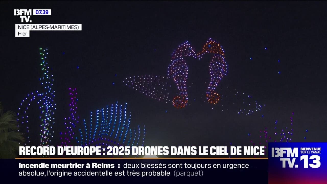 Nice: un spectacle de 2025 drones célèbre l'océan avant le sommet de l'ONU