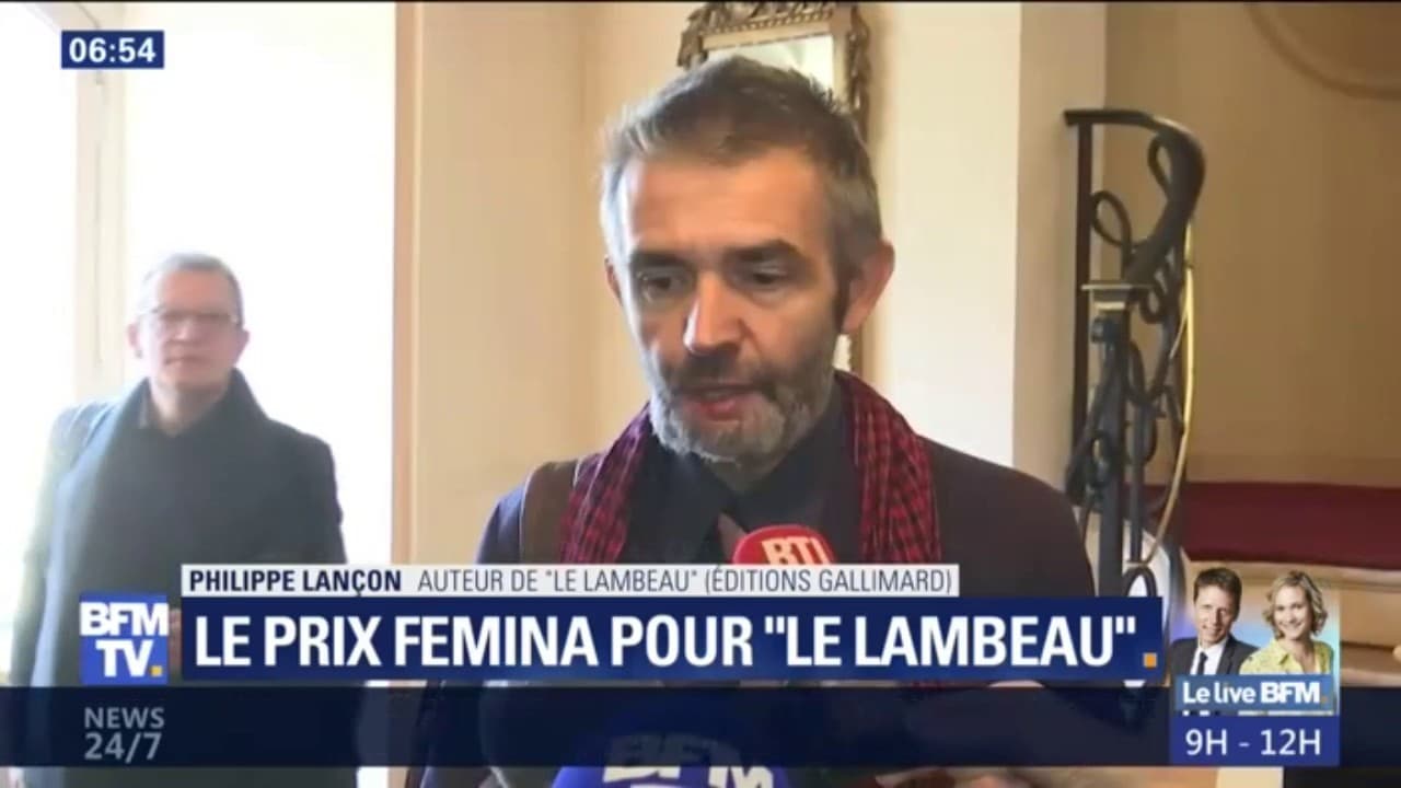 Philippe Lançon reçoit le prix Femina pour "Le Lambeau": "On écrit en ...