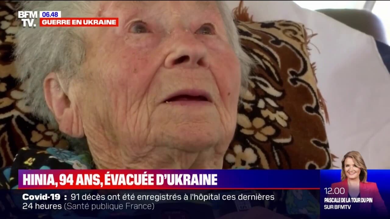 À 94 ans, Hinia quitte l'Ukraine et ne sait pas si elle reverra un jour ...