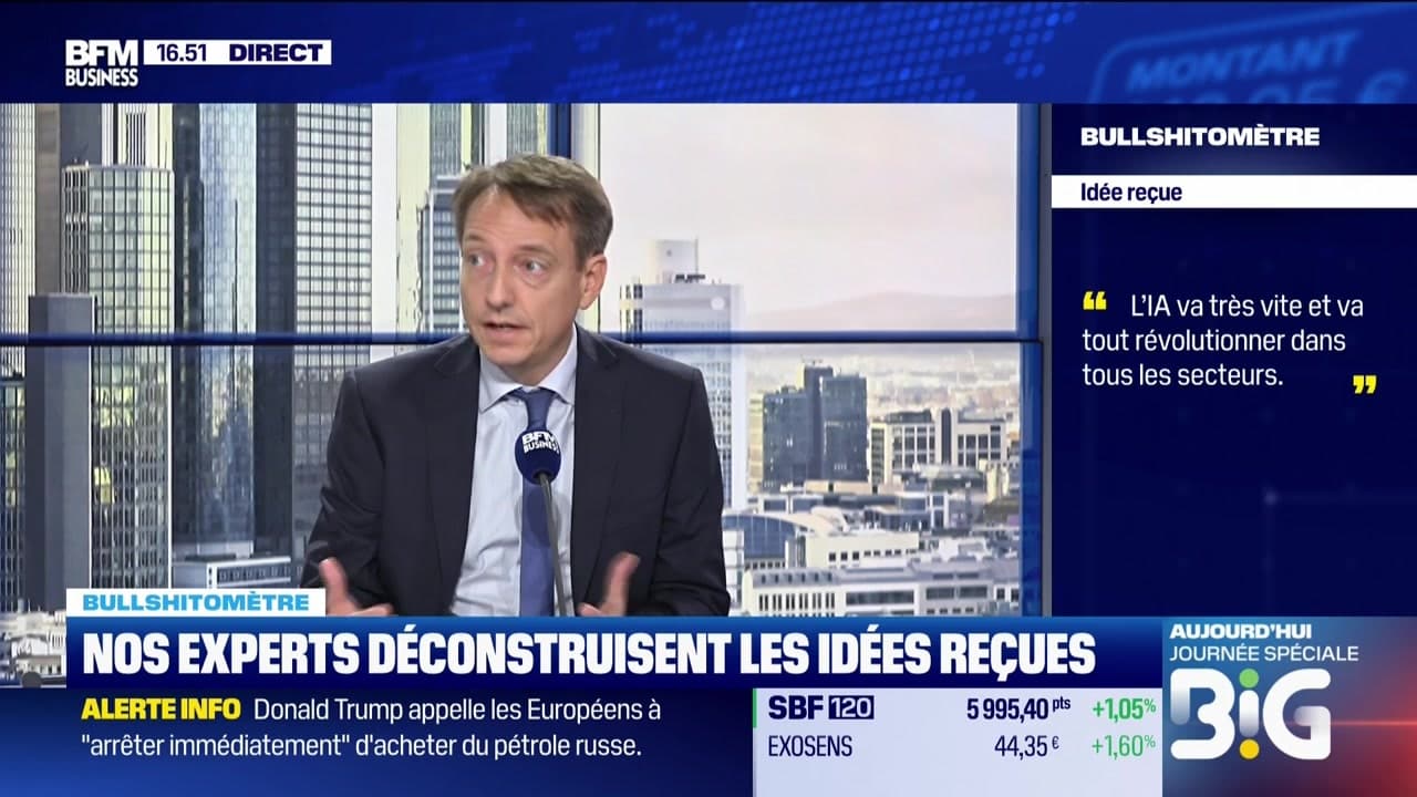 Bullshitomètre : "L'IA inonde tous les secteurs". FAUX répond Aymeric ...