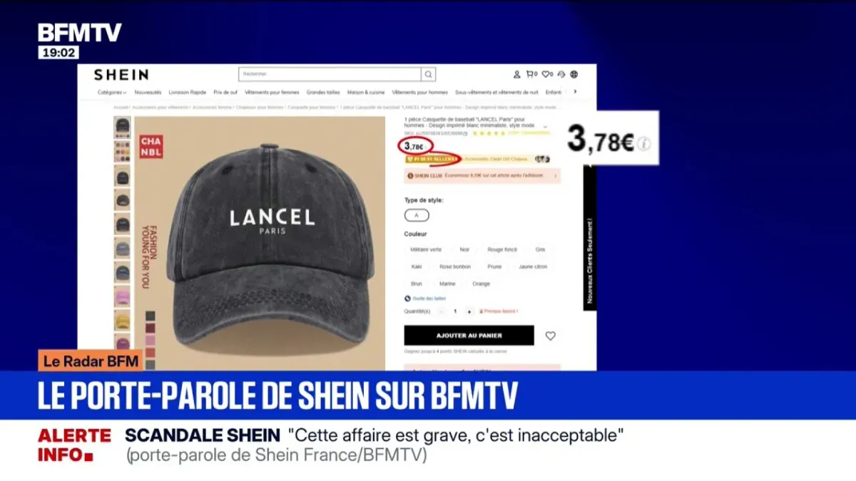 Sweat "Lacoste" et casquette "Lancel"... Le porte-parole de Shein se ...