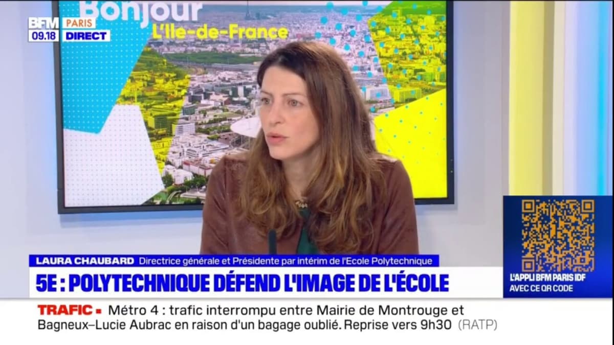 Laura Chaubard, présidente par intérim de Polytechnique défend le projet d'un amphithéâtre car l ...