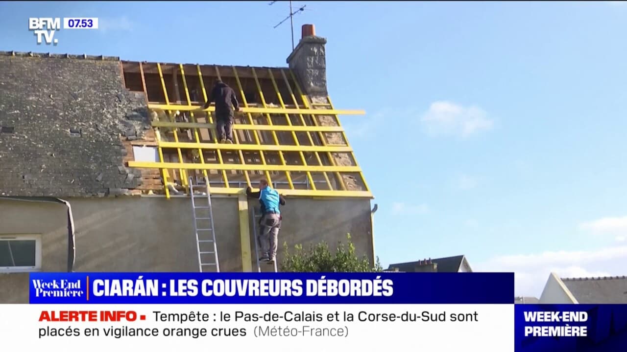 Les couvreurs débordés après le passage de Ciaran face à l'ampleur des ...