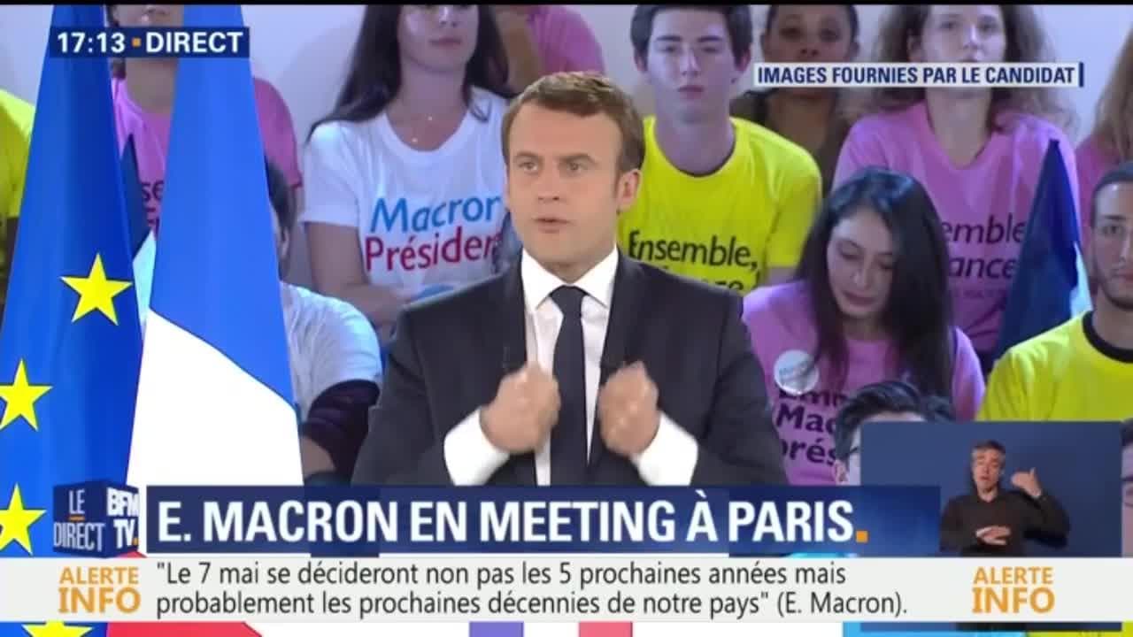 Emmanuel Macron ironise sur Emmanuel Macron ironise sur