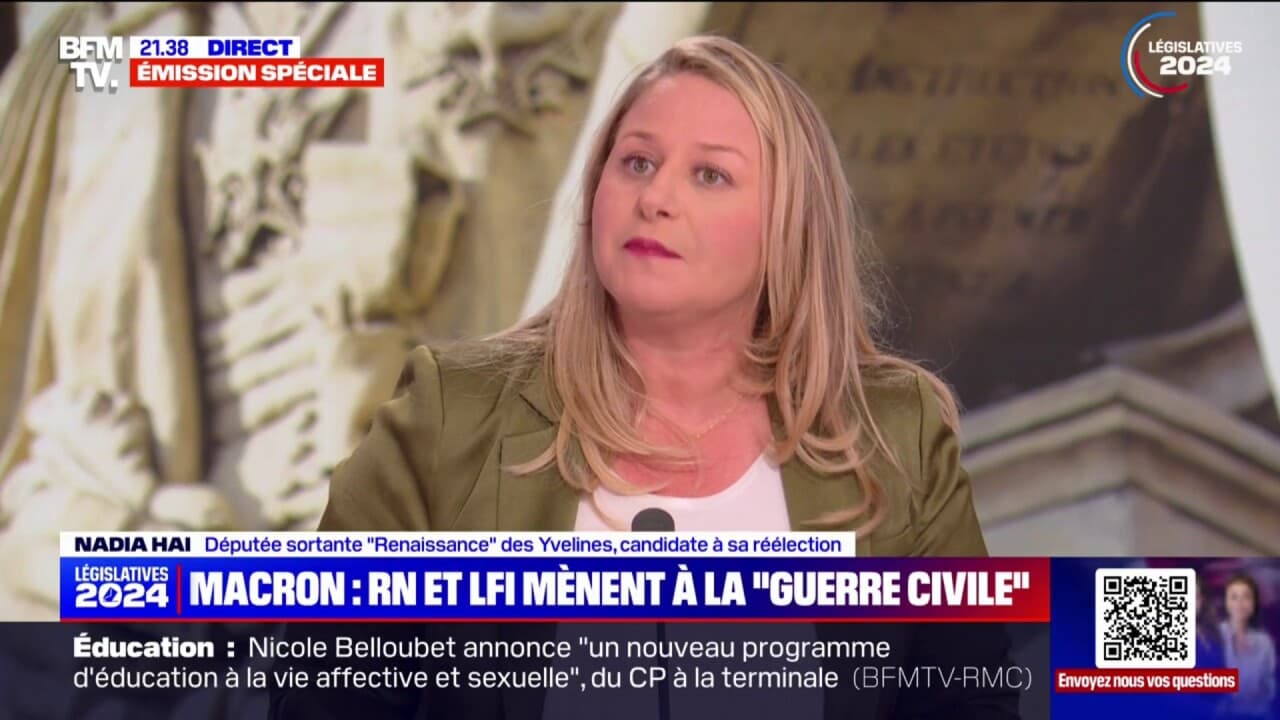 Nadia Hai (Renaissance), au sujet d'Emmanuel Macron: "Je ne suis pas d ...