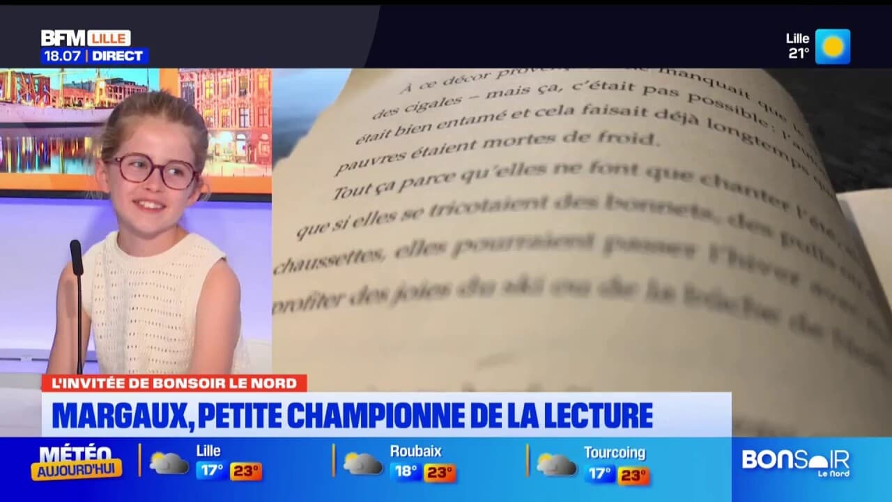 Margaux, jeune championne de lecture, va participer à une finale nationale