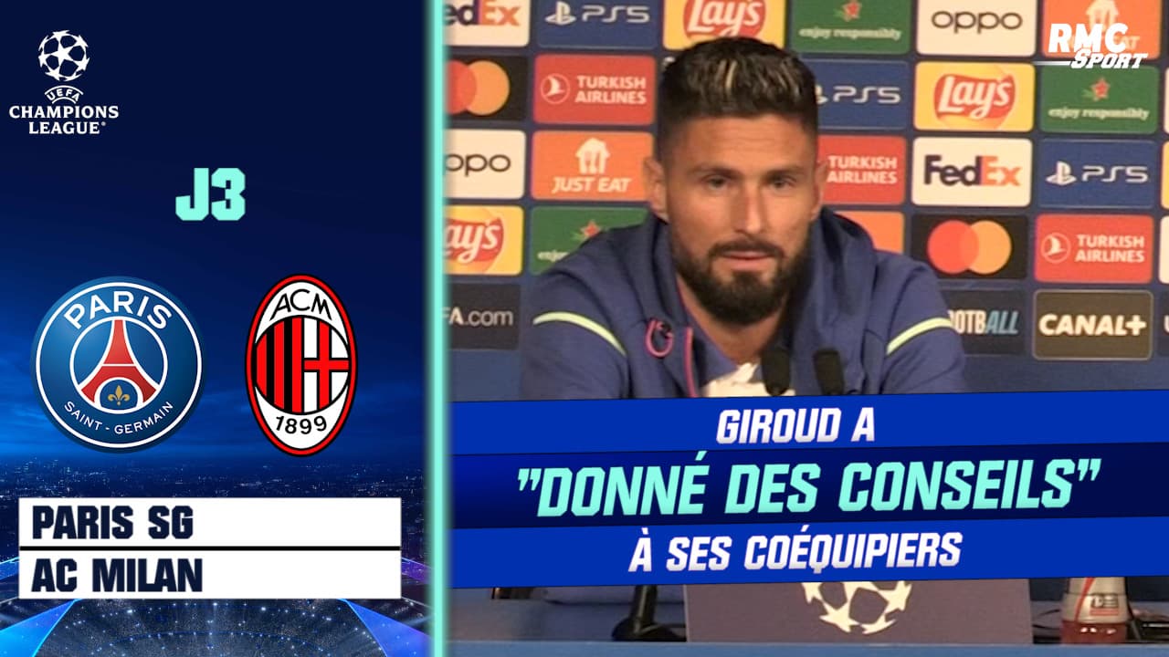 PSG-AC Milan : Giroud a "donné des conseils" à ses coéquipiers pour stopper l'attaque parisienne