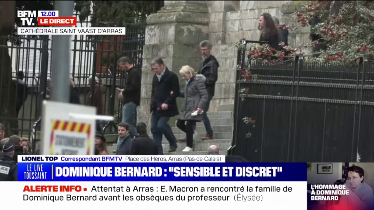 Obsèques de Dominique Bernard à Arras: la cérémonie à la cathédrale est ...
