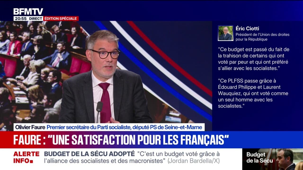 Budget de la Sécu adopté: "LFI a voté contre la suspension de la ...