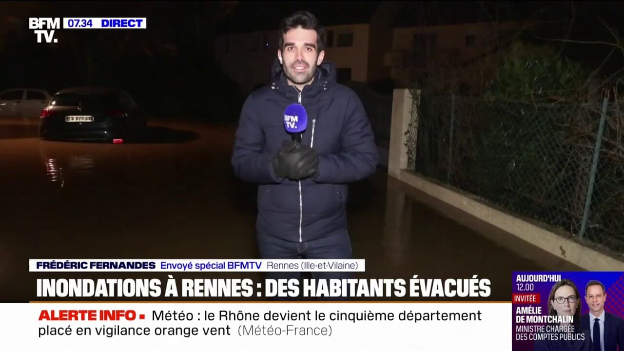 Crues et inondations à Rennes: des habitants évacués Crues et inondations à Rennes: des habitants évacués