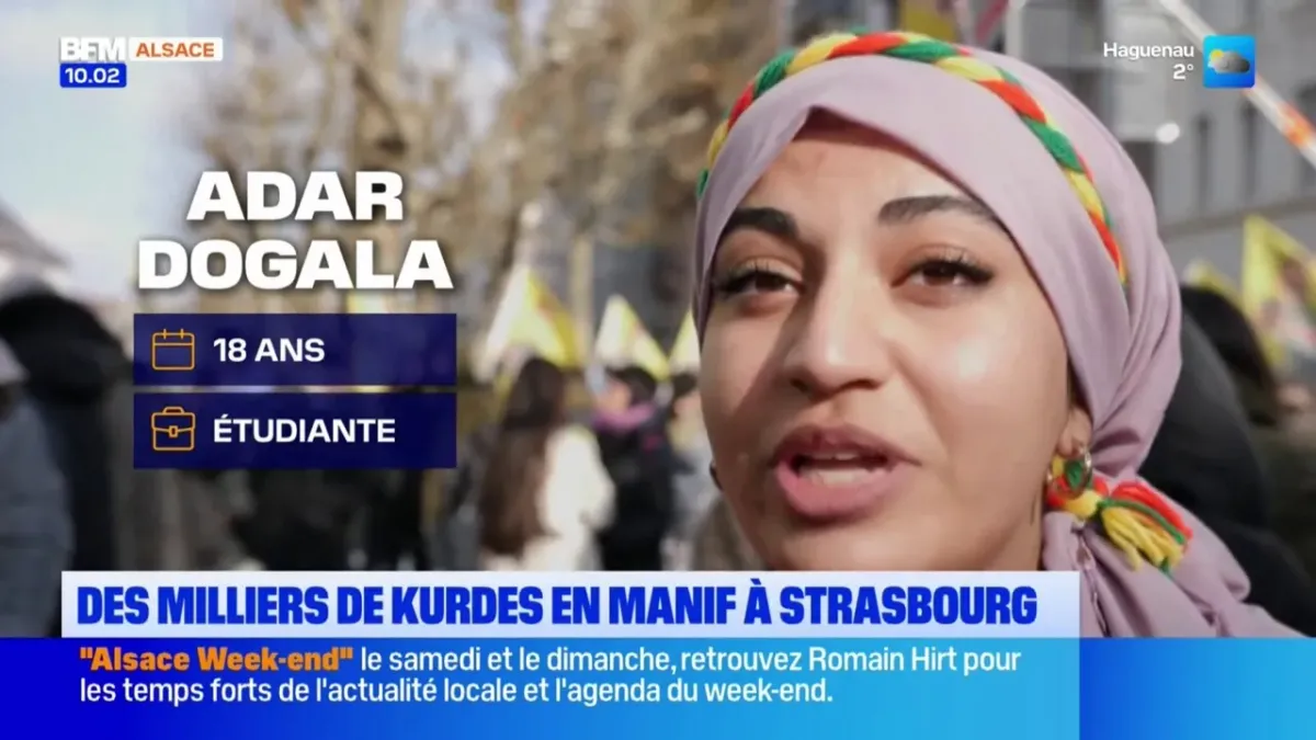 Strasbourg: des milliers de Kurdes manifestent pour la libération d'Abdullah Öcalan