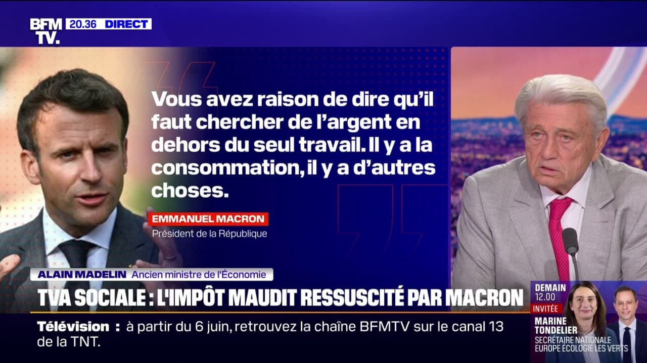 TVA sociale: pour Alain Madelin, ancien ministre, l'idée d'augmenter la ...