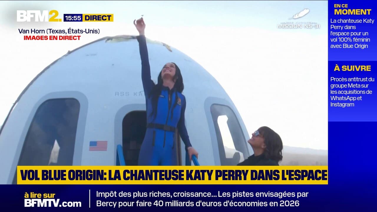 Blue Origin: Katy Perry et cinq femmes de retour après leur vol de 11mn dans l'espace