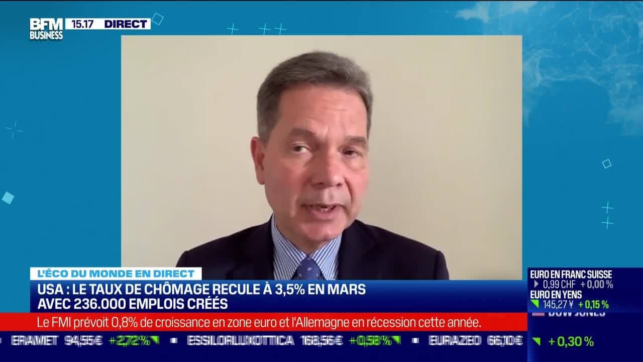 Patrice Gautry (Union Bancaire Privée) : USA, le taux de chômage recule à 3,5% en mars avec 236 ...