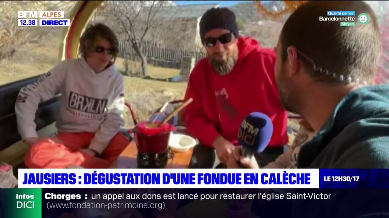 Jausiers: dégustation d'une fondue en calèche