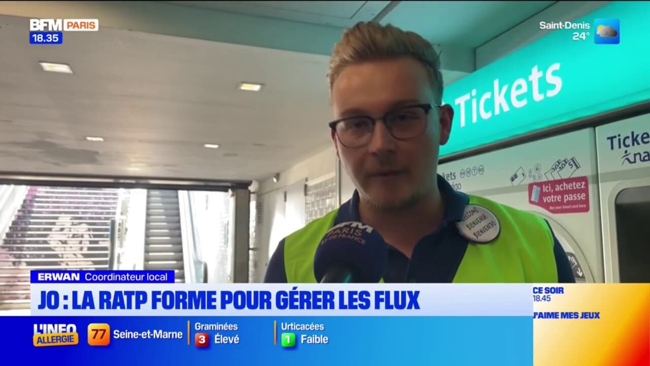 JO 2024: les agents de la RATP suivent une formation pour gérer les flux