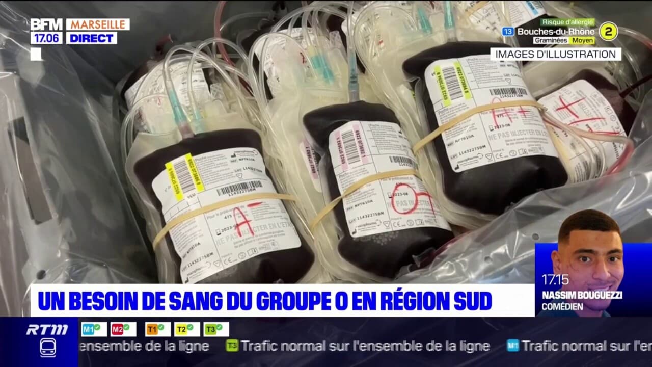 Région Sud: un besoin de sang du groupe O négatif