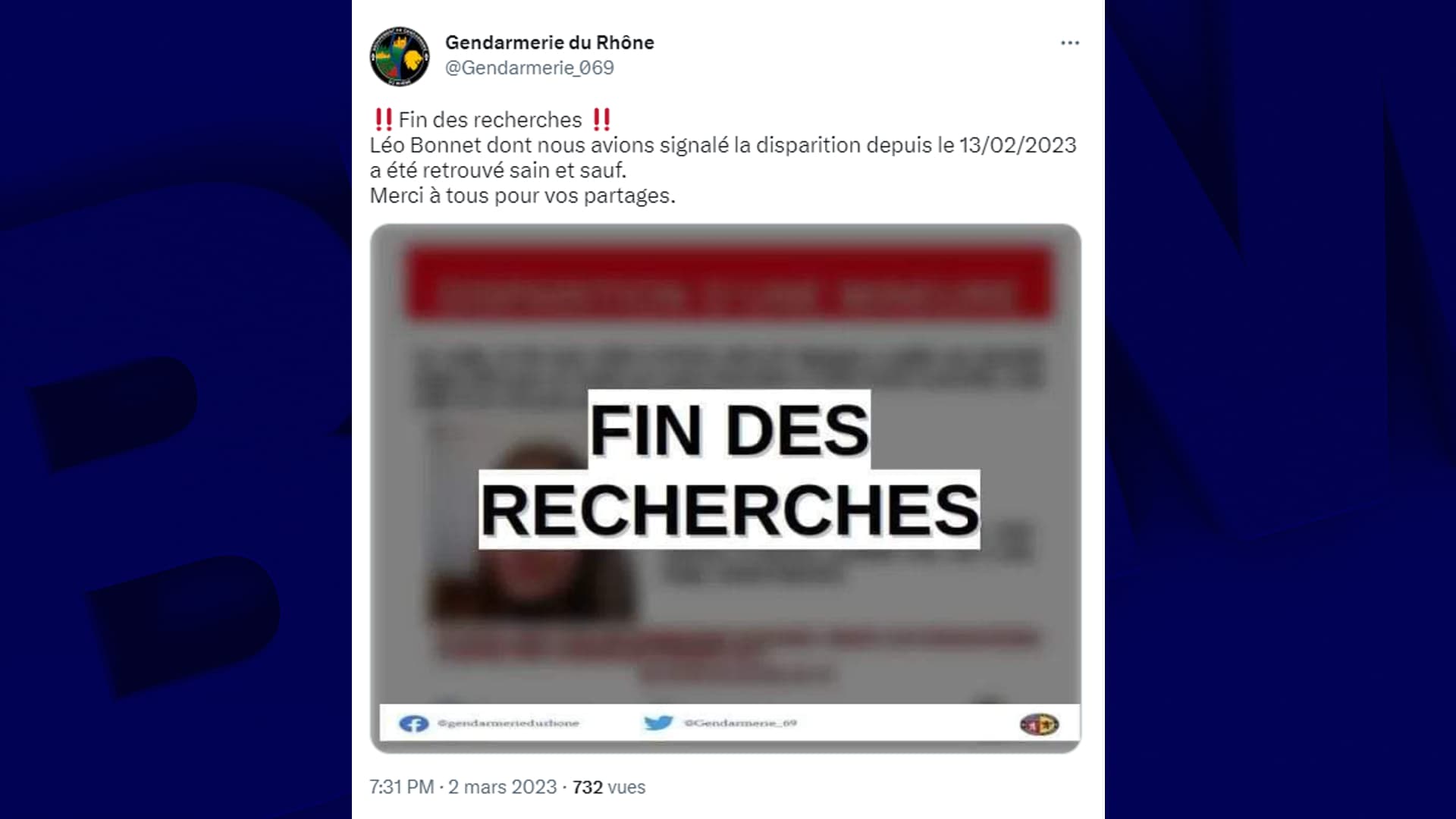Rhône: disparu il y a près de trois semaines, Léo a été retrouvé sain ...