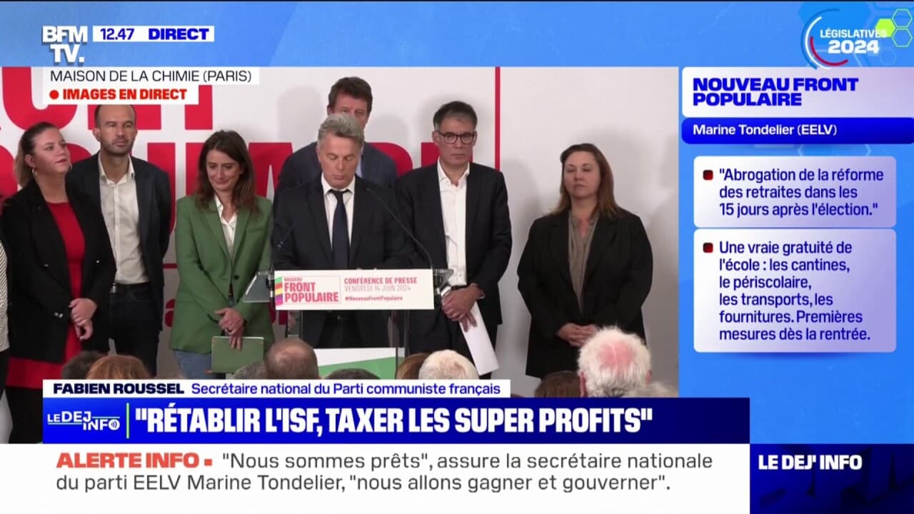 Législatives 2024: le Nouveau Front populaire veut "porter le Smic à 1.600 euros net"