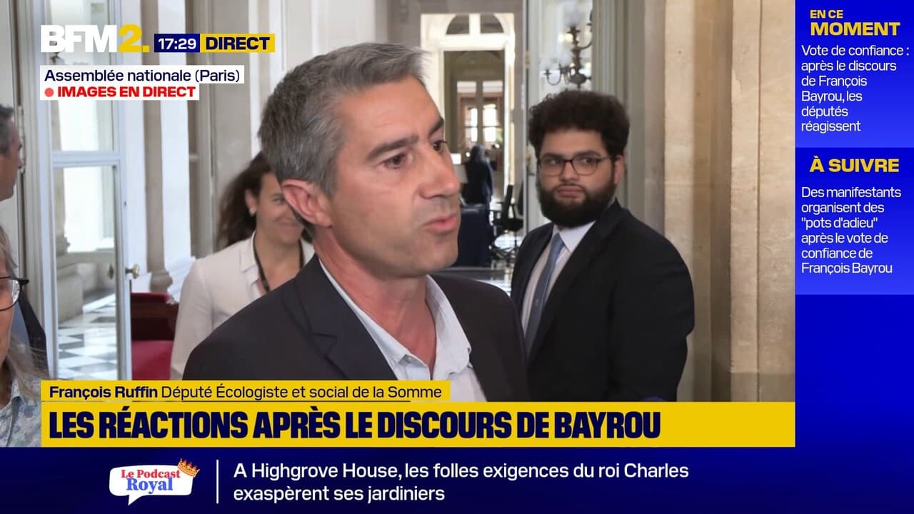 Après le vote de confiance, François Ruffin appelle à la démission d ...