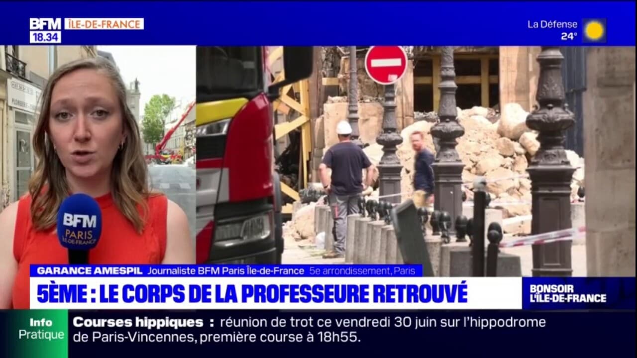 Effondrement rue Saint-Jacques: un corps retrouvé dans les décombres