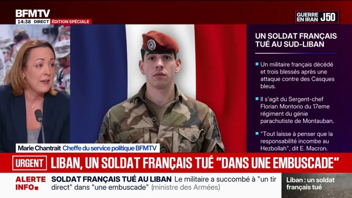 Le visage du sergent-chef Florian Montorio tué dans "une embuscade ...