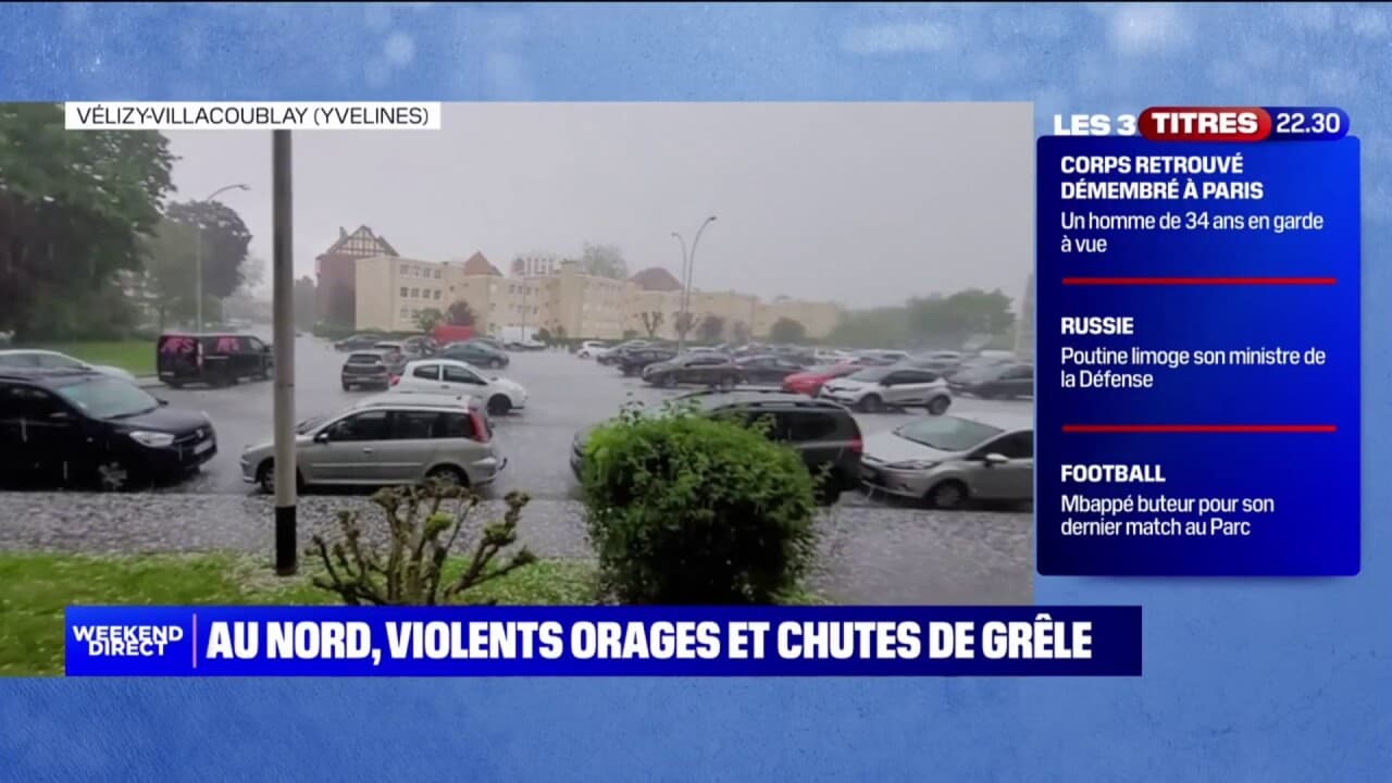 Intempéries: violents orages et chutes de grêle dans le nord Intempéries: violents orages et chutes de grêle dans le nord