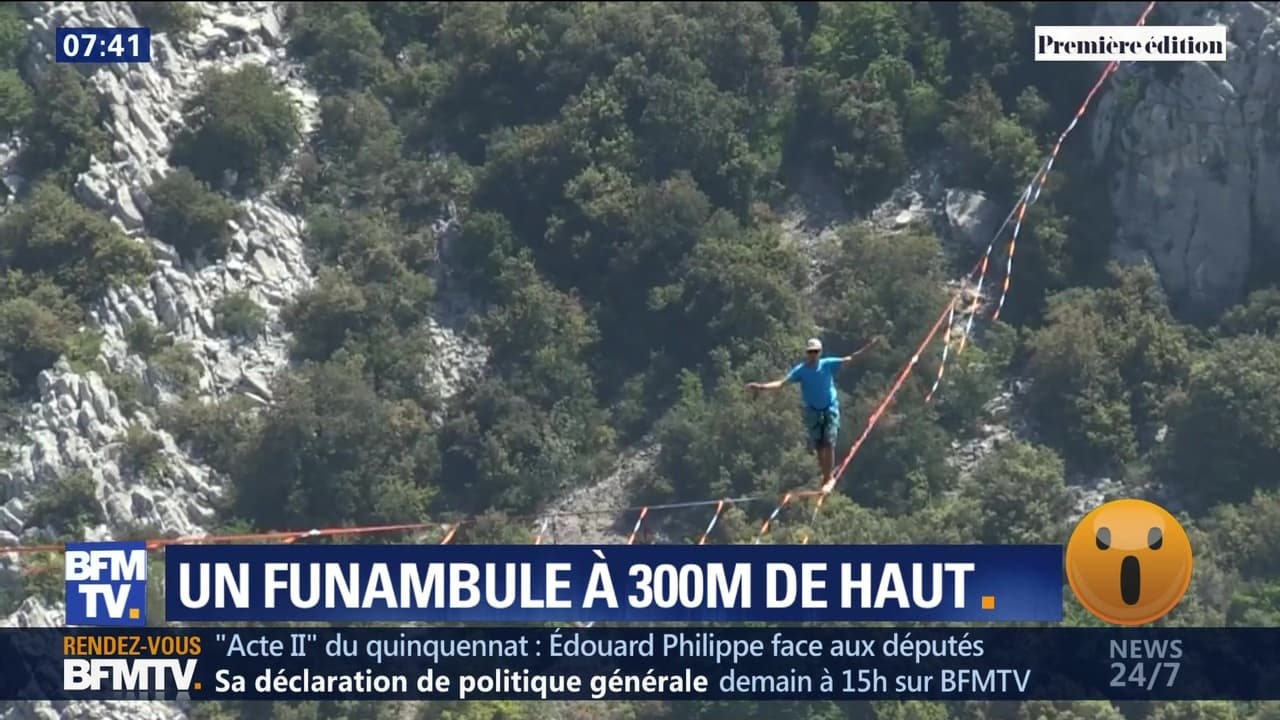Un funambule à 300 mètres de haut