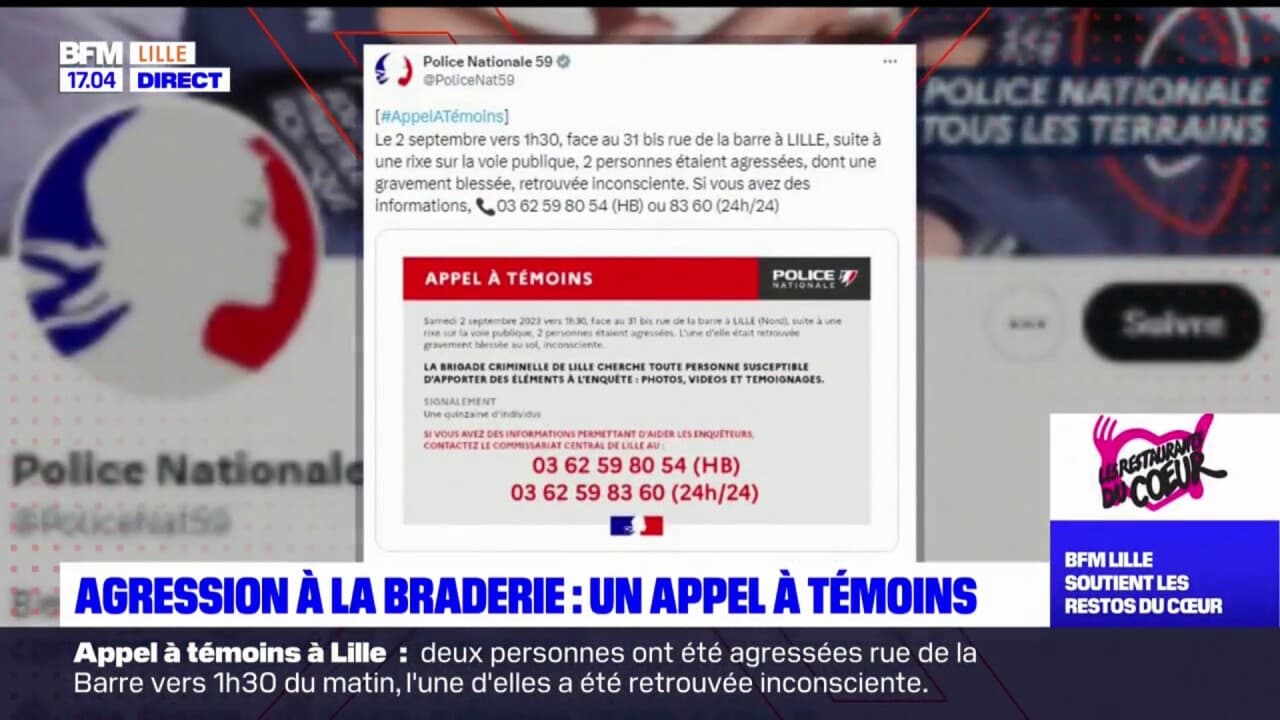 Lille: la police lance un appel à témoins après une rixe en marge de la ... Lille: la police lance un appel à témoins après une rixe en marge de la ...