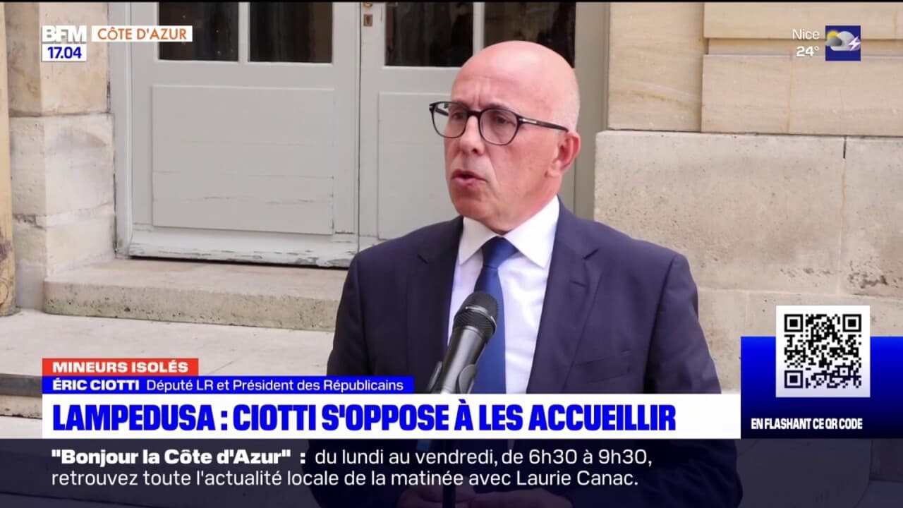 Lampedusa: Eric Ciotti s'oppose à l'accueil des migrants en France