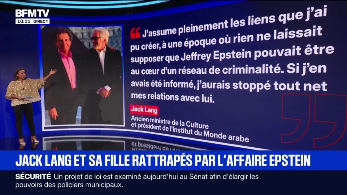 LES ÉCLAIREURS - Affaire Epstein: Jack Lang et sa fille cités dans de ...