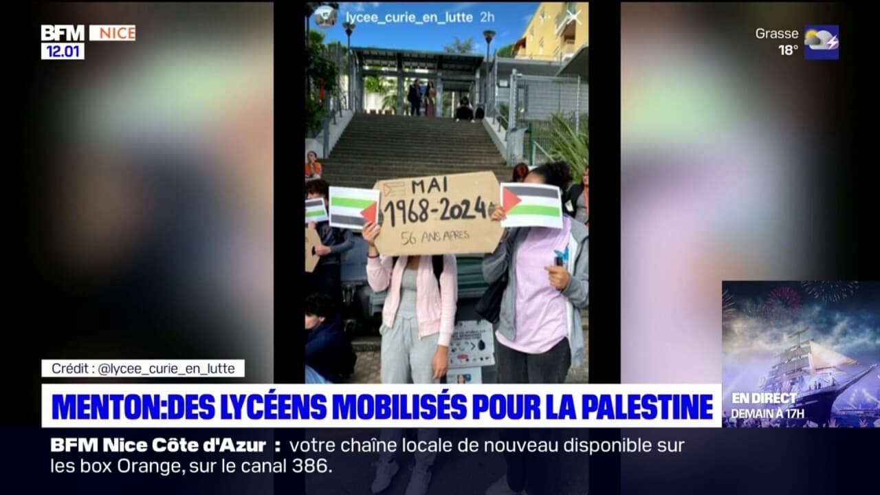 Menton: le lycée Pierre et Marie Curie bloqué par une centaine de ...