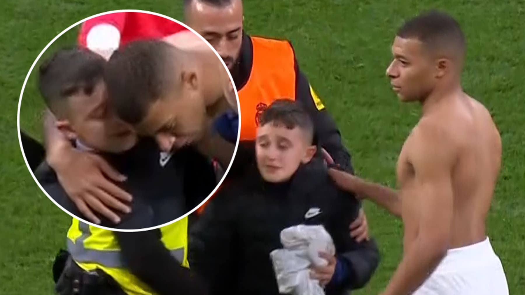 Real Madrid: la belle image de Mbappé qui offre son maillot à un enfant ...