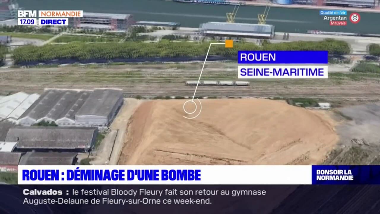 Rouen: la bombe, découverte en janvier, fera l'objet d'un déminage ce vendredi